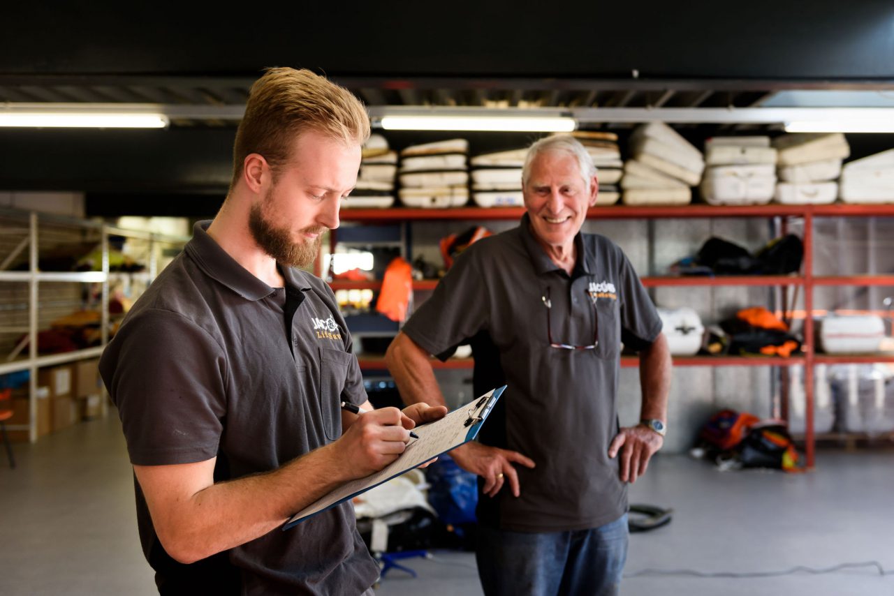 Commercial shipping life jacket inspection - Jacobs LifeSaving